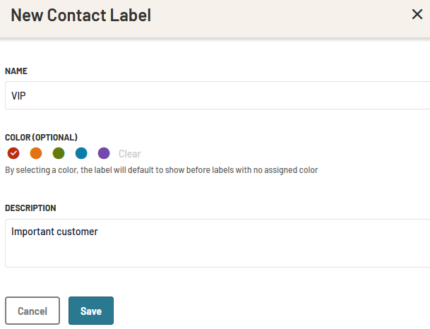 How to create and assign Contact Labels