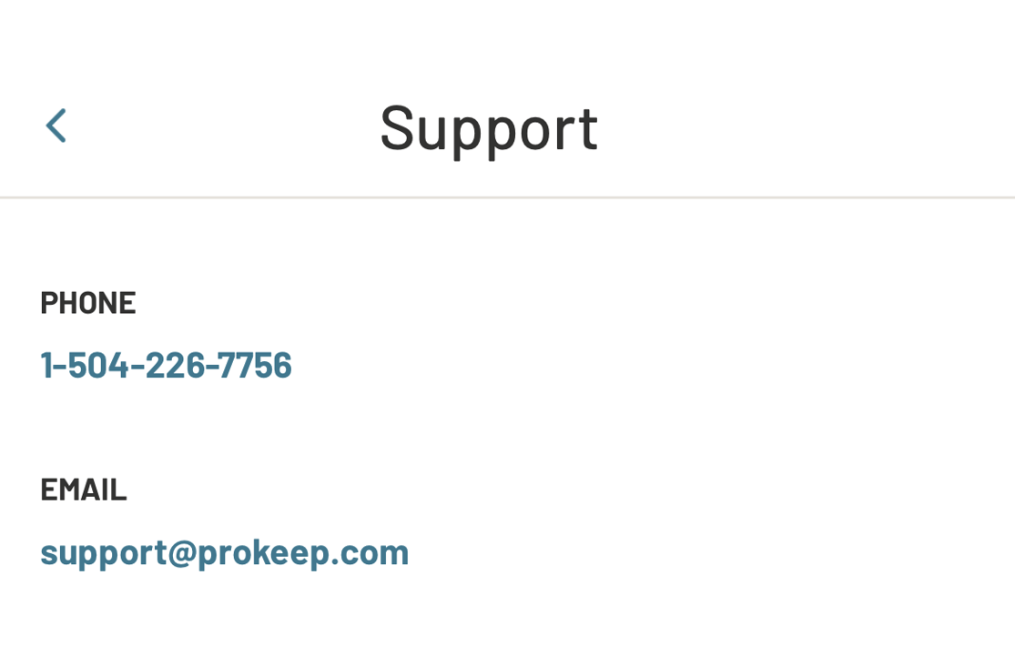 Prokeep Mobile App - iOS & Android