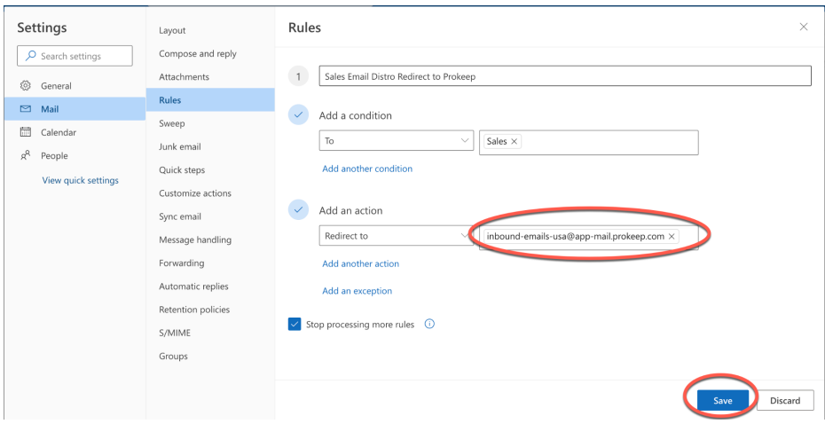 Shared Email - Email Redirect Setup Instructions for Microsoft 365