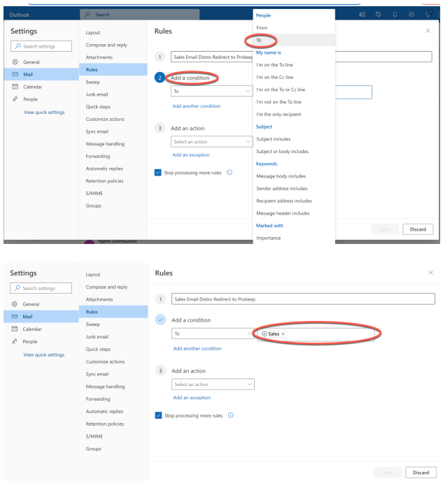 Shared Email - Email Redirect Setup Instructions for Microsoft 365