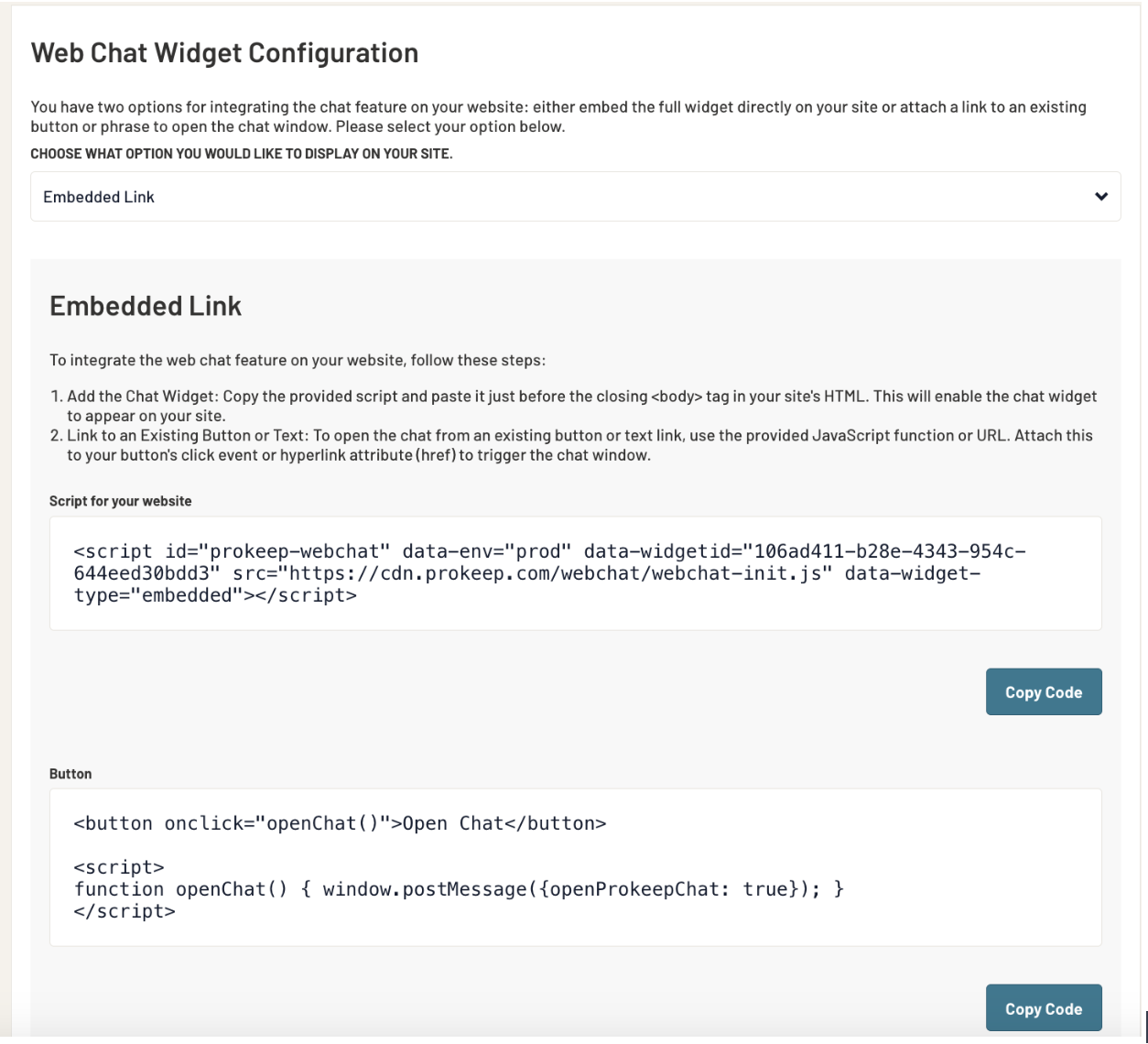 Web Chat - Get Started