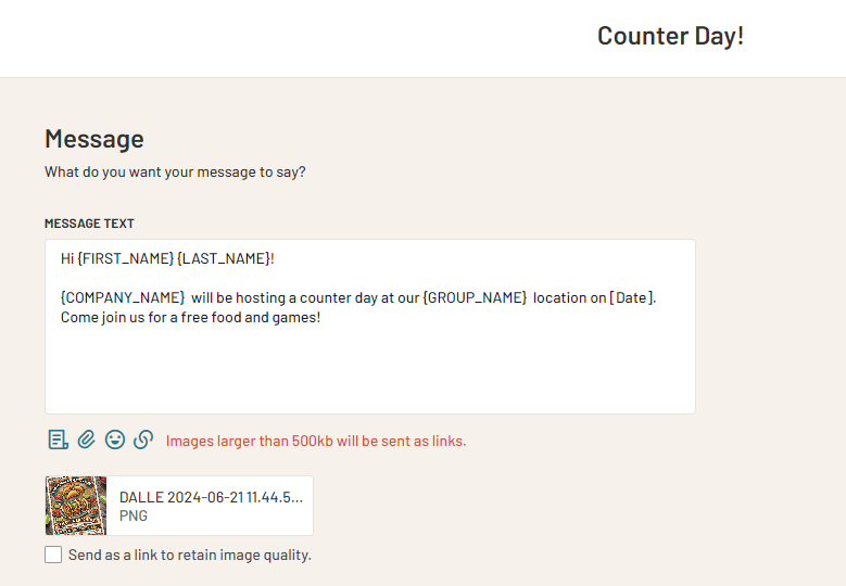 Broadcast Text Messaging Templates