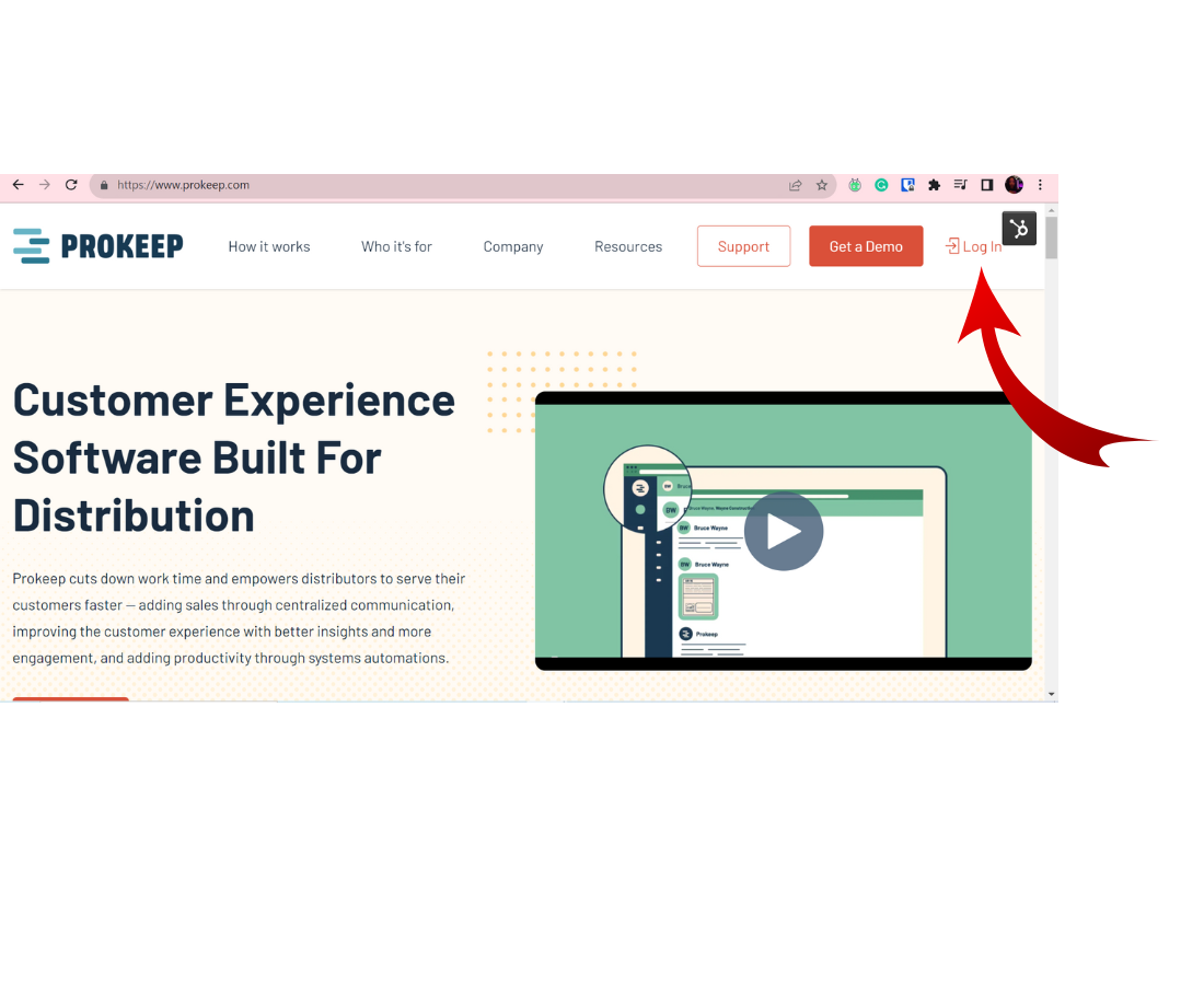 How to log in to Prokeep