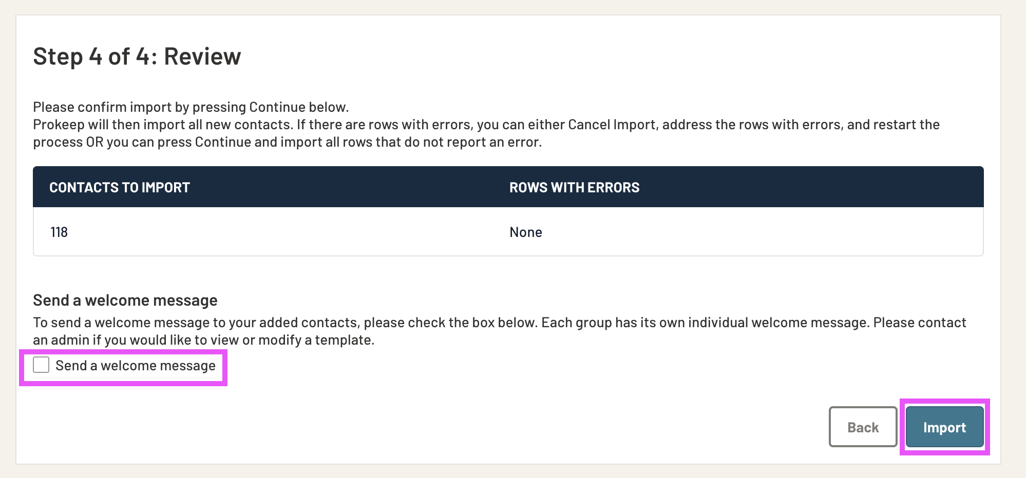 Manage Contacts - Overview