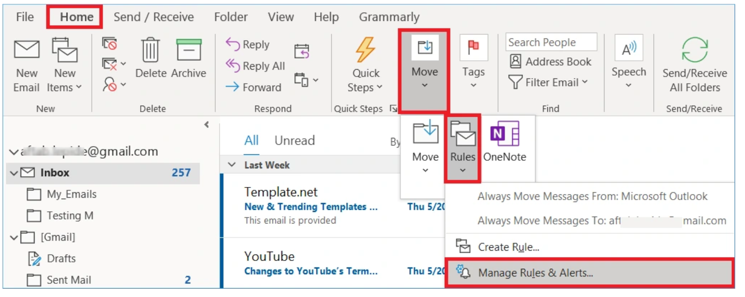 Email Redirect Setup Instructions - Microsoft Outlook (Non-365)