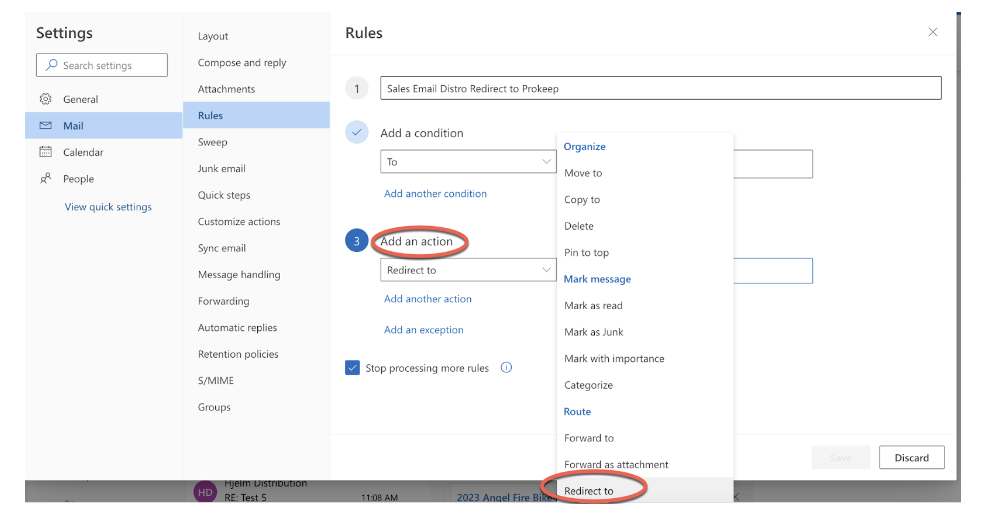 Email Redirect Setup Instructions - Microsoft 365